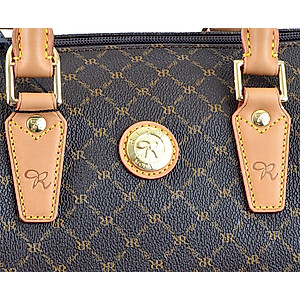 Rioni Signature (Brown) - Large Boston Bag