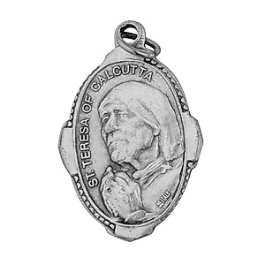 1" Saint and Holy Subject Medal with Prayer Card | Over 25 Different Saints | Durable and Detailed Charm | Pendant Medal Carded with Prayer | Christian Jewelry (Mother Teresa)