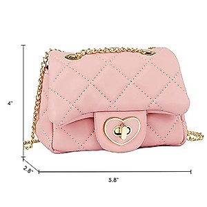 mibasies Kids Purse Toddler Gifts for Little Girls Crossbody Purses Presents (Lambskin pink), mini