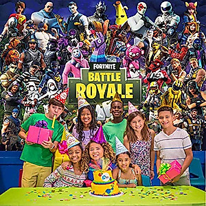 Battle Royale Backdrop Poster Video Game Photo Background Party Supplies Happy Birthday Gamer Banner Kids Wall Decoration 7x5Ft