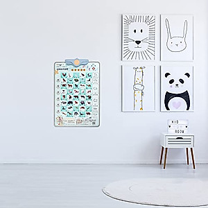 STOBOK Spelling English Interactive Nursery Audio Homeschool Baby For Posters Learning Supplies Toddler Room No Picture Talking Chinese Kindergarten Battery Chart Wall Activities Poster