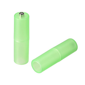 uxcell AAA to AA Battery Adapter Battery Converter Cases Holder Shell with Metal Contacts on One Bottom Green 4 Pcs