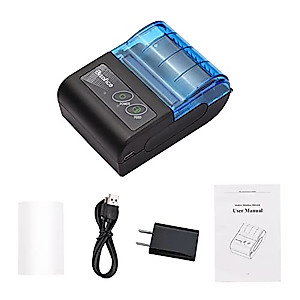 BISOFICE 58mm Bluetooth Receipt Printer, Mini Thermal Printer 2 inch Wireless USB Receipt Bill Ticket Printer with Print Paper, Compatible with iOS Android Windows
