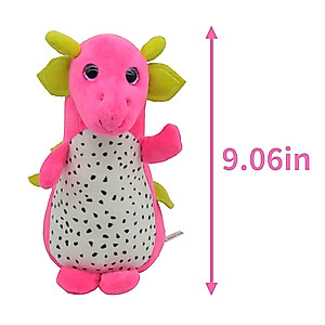 Kahopy Dragon Fruit Plush Toys, Cute Stuffed Animals Plush with Adorable Wings, Cuddly Pillow Gifts for Girls Kids Birthday (B)