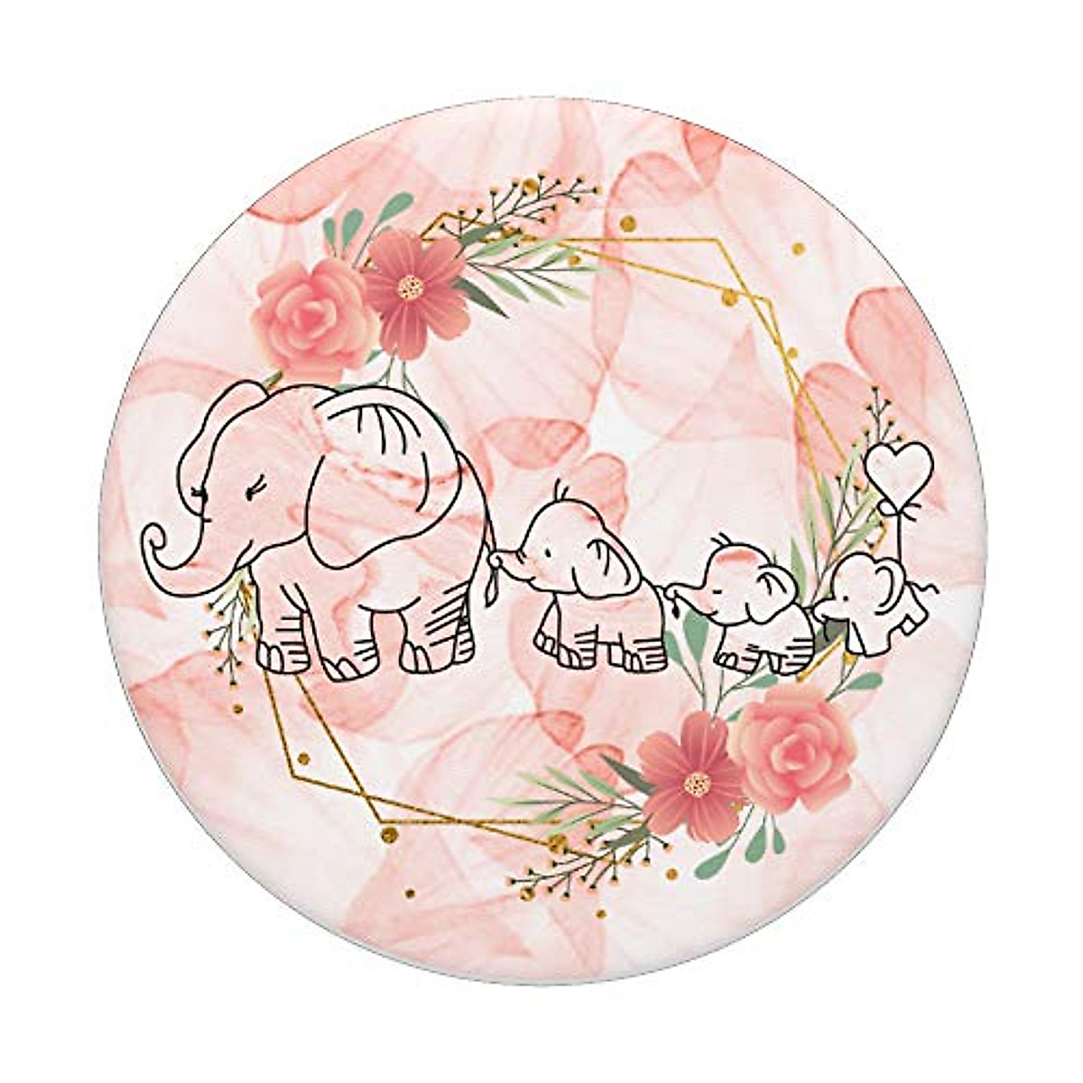 Mama Elephant & Baby Bonding Phone Grip for Mom - 3 KIDS PopSockets Grip and Stand for Phones and Tablets