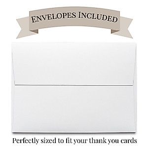 Magical Mermaid Thank You Notes for Kids, Ten 4" x 5.5" Fill In The Blank Cards with 10 White Envelopes by AmandaCreation