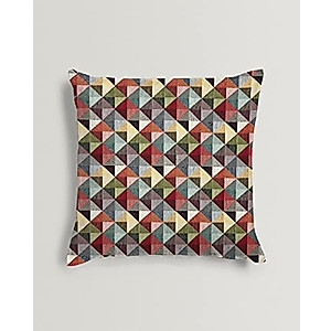 Kt KILOtela Upholstery Fabric by The Yard, Upholstering Furniture, Headboards, Accent Pillows, Handbags, Tote Bags, Window Treatments, Draperies, 110" Width, Triangles, Big, Multi, Black