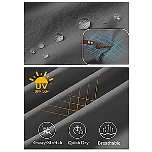 BALEAF Women's 5" Athletic Hiking Shorts Running Zipper Pockets Quick Dry Lightweight for Summer Golf Workout UPF 50+ Dark Grey Size L