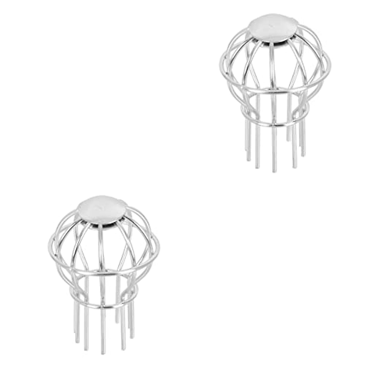 Alipis 2 pcs Basket Hair Plugs Anti Outdoor Cleaning Leaves Grate Catcher Cover Other Balcony Floor for Backyard Garden Guard Stainless Strainer Seeds Cap Stopper Tools Round Anti-