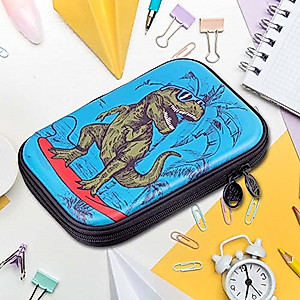 gxtvo Kids Pencil Case for Boys, Cute Dinosaur Pencil Box, School Large Capacity Pencil Bag with Double Zipper