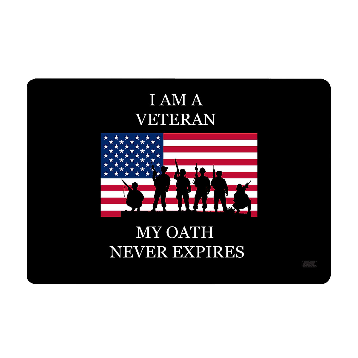 Rogue River Tactical Veteran Oath Never Expires USA American Flag Gun Cleaning Mat Bench Pad Gift for Gun Owner Patriotic Military