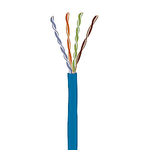 Infinity Cable Cat6 Plenum 550MHz CMP 23AWG UTP, 1000 Feet, Solid, 100% Pure Copper, UL Certified, Easy to Pull (Reelex II) Box, Blue