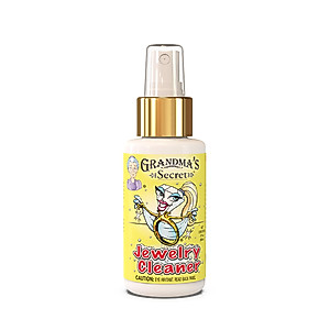 Grandma's Secret Jewelry Cleaner - Gold and Silver Jewelry Cleaner - Toxin and Chemical-Free Jewelry Cleaning Solution - Jewelry Cleaner Liquid for Office and Home Use - 3-Ounce Anti Tarnish Spray
