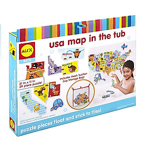 Alex Bath USA Map in The Tub Kids Bath Activity