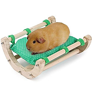 JanYoo Guinea Pig Bed Hideout for Cage Accessories and Toys Hammock Bunnies Bearded Dragon