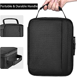 Storage Bag Organizer Case with Combination Lock 9.2 x 7.2 x 3.7 Inch Medicine Lock Box Safe Bag for Travel Storage