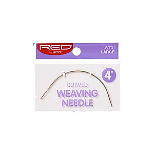Red by Kiss Hair Weaving Thread Black 547yard and Curved Weaving Needles Set Hair Extension Kit
