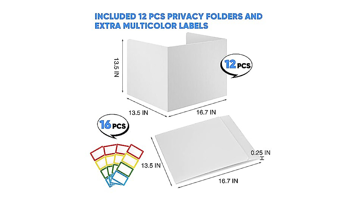 12 Pack Classroom Privacy Shields - Enhance Focus