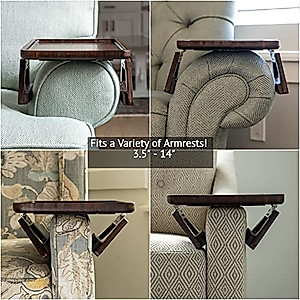 Shamrock Home Couch Arm Table Clip On Tray Sofa Table for Couches. Couch Arm Tray Table, Portable Table, TV Table and Side Tables for Small Spaces. Stable Sofa Arm Table for Eating and Drink Table