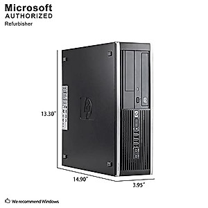 HP Compaq Prodesk 6200 Pro Slim Business Desktop Computer Small Form Factor (SFF), Intel i5-2400 up to 3.4GHz, 8GB DDR3, 1TB HDD + 128GB SSD, DVD, Windows 10 Pro 64 Bit (Renewed)