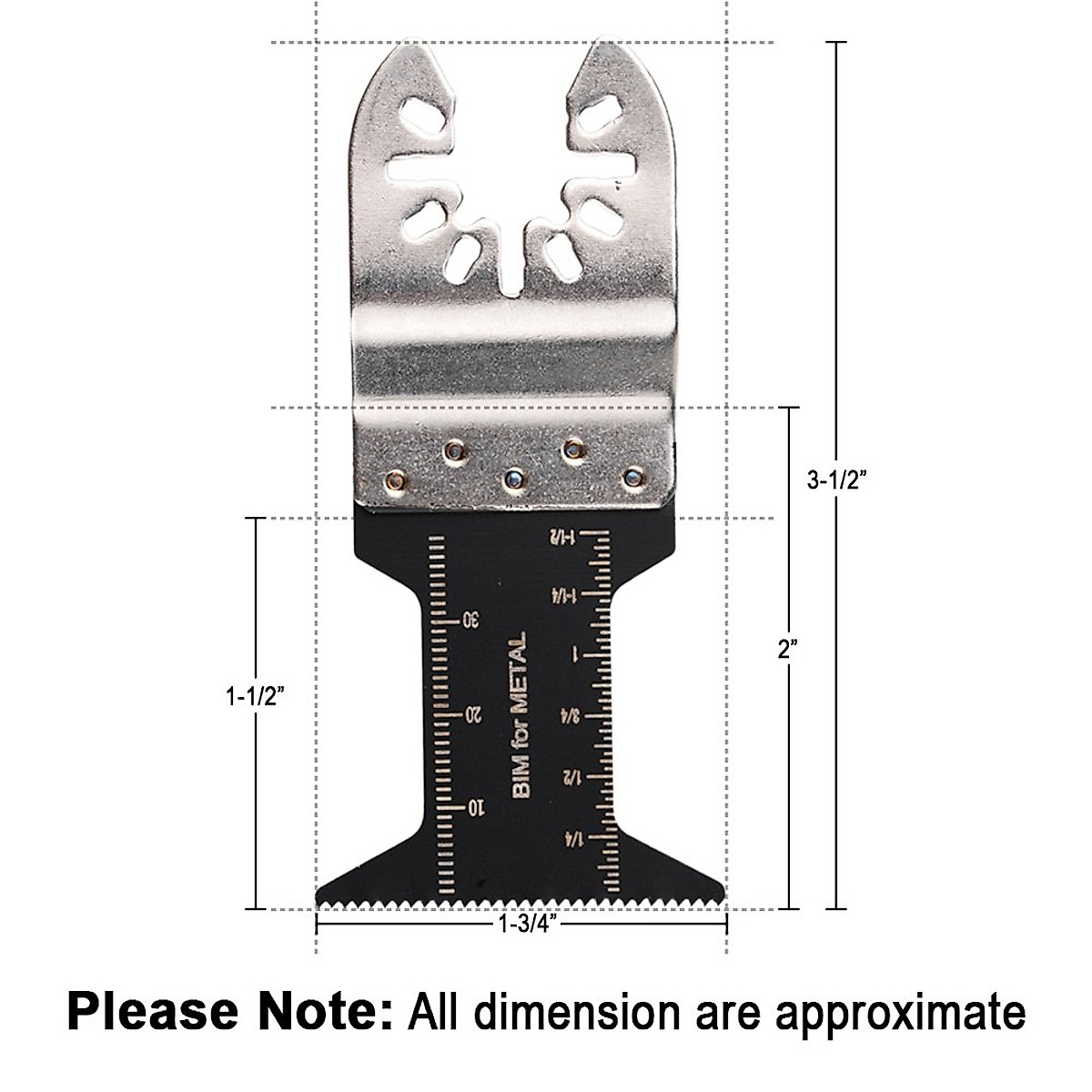 HIFROM (4 Set) Bi-Metal Wood Precision Oscillating Multitool Quick Release Saw Blades Compatible with Fein Multimaster Porter Cable Bosch Dremel Craftsman Multi Tool