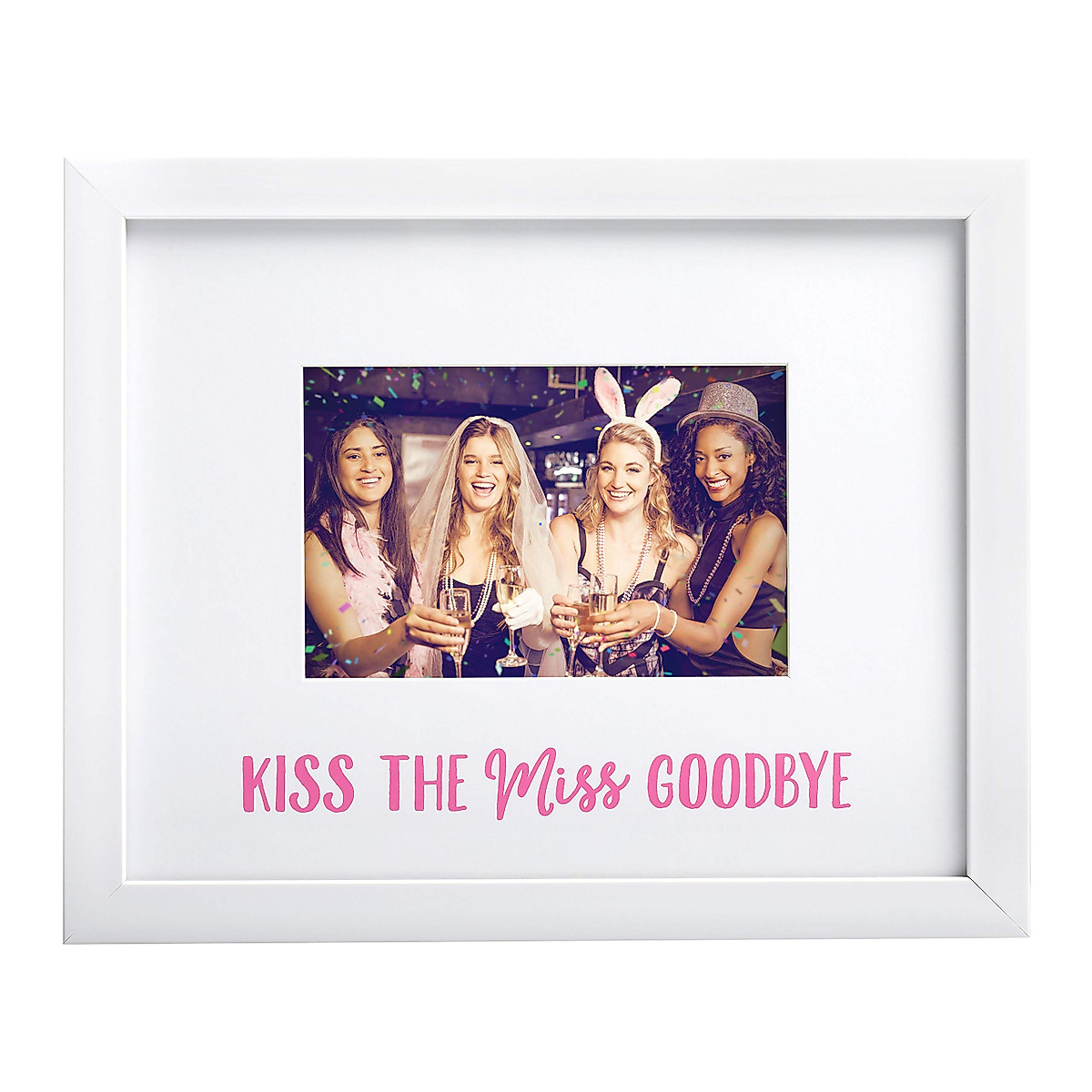 Kate & Milo Bachelorette Signature Frame, Bachelorette Party Keepsake Picture Frame, Bachelorette Guest Book Alternative for Bride to Be, 4 x 6 Frame, White