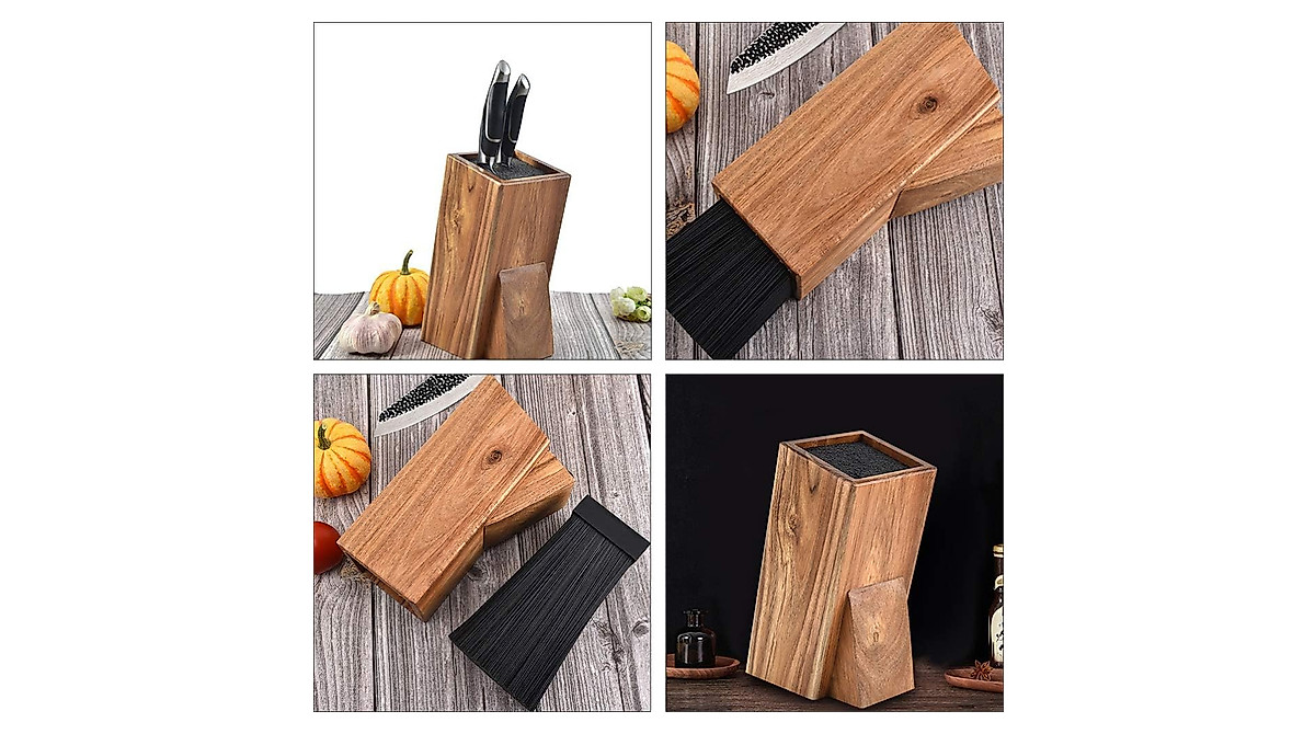 DOITOOL Wooden Knife Block & Storage Rack for Kitchen