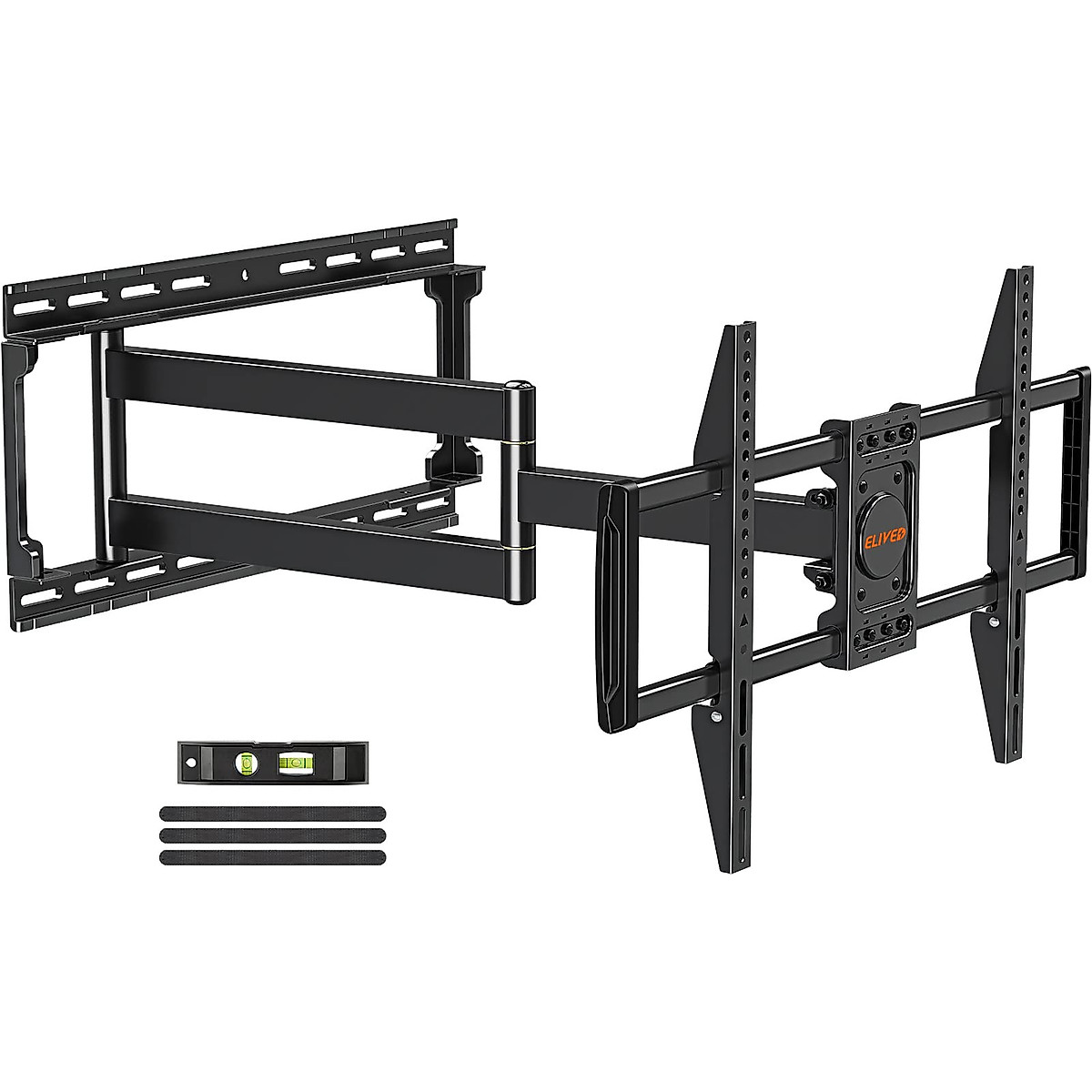 ELIVED Long Extension TV Mount for Most 37-75 Inch TV, Full Motion Wall Bracket with 29.5 inch Long Arm Articulating TV Wall Mount, Max VESA 600x400mm, Holds up to 88lbs, fits Wood Studs 12"-24".