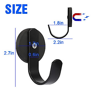 LucyPhy 4 Pack Magnetic Wreath Hanger Wreath Holder Wreath Hanger Hook for Metal Front Door for Metal Door Refrigerator BBQ Grill Tool Box