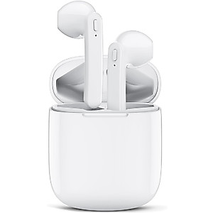 BEBEN Wireless Earbuds 35H Playtime Waterproof Bluetoth Ear Buds, Touch Control Stereo Sound Bluetooth Earbuds with Mic, Wireless Headphones with Type C Charging Case for iPhone Android (White)