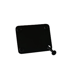 Metallor Guitar Neck Plate Standard 4 Holes with Screws 64 x 51mm Compatible with Strat Tele Style Electric Guitar Jazz Bass Parts Replacement Pack of 1Set Black.