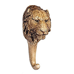 BestySuperStore Tiger Head Shaped Single Hook Hanger Rustic Animal Coat Hat Towel Key Holder Hooks Decorative for Wall (Tiger)