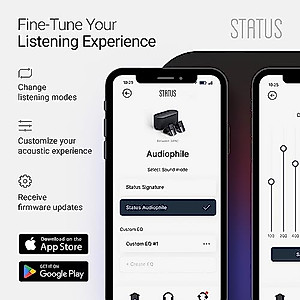 Status Between 3ANC Onyx True Active Noise Cancelling Wireless Earbuds - Black iPhone & Android ANC in Ear Buds, Charging Case, Built-in 6 Microphones, 8H Playtime, Bluetooth 5.2, IPX5 Waterproof