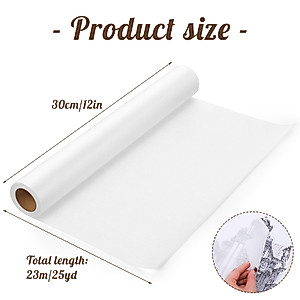 Tracing Paper Roll 12in x 25yd, White Trace Paper Pattern Paper Translucent Tracing Paper for Sewing, Drawing, Sketching, Gift Wrapping