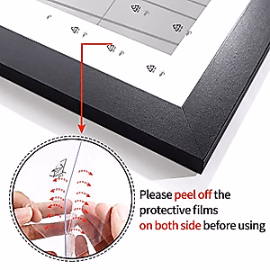 Annecy 20x30 Frame Black 1 Pack, Classic 20x30 Picture Frame Display 18x24 Pictures with Mat or 20x30 without Mat, Horizontal and Vertical for Wall-Mount, Decorate Home and Office with Large Paintings