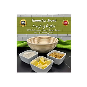 Duzzani Banneton Bread Proofing Basket, Sourdough Starter Kit, Bread Making Kit, sourdough bread, Sourdough Kit, Including a Digital Scale