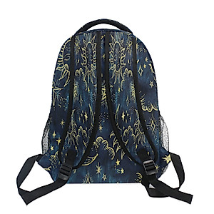 ALAZA Sun Moon Boho Cosmos Travel Laptop Backpack Business Daypack School Bag Bookbag Fit 15.6 Inch Laptops for Women Men Girls