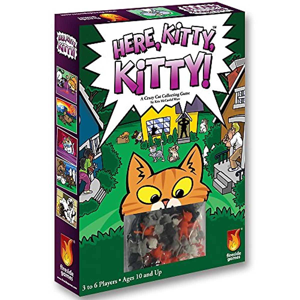 Here, Kitty, Kitty Board Game – Collect Cats and Score Big with 3-6 Players Ages 8+ – Witty Tabletop Cat Card Games for Casual Game Nights – Family Card Games for Adults and Kids by Fireside Games