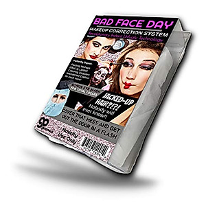 Bad Face Day Mask - Makeup Correction System Gag Gift - Novelty Beauty Treatment for Women with Free Bonus Blindfold Mask