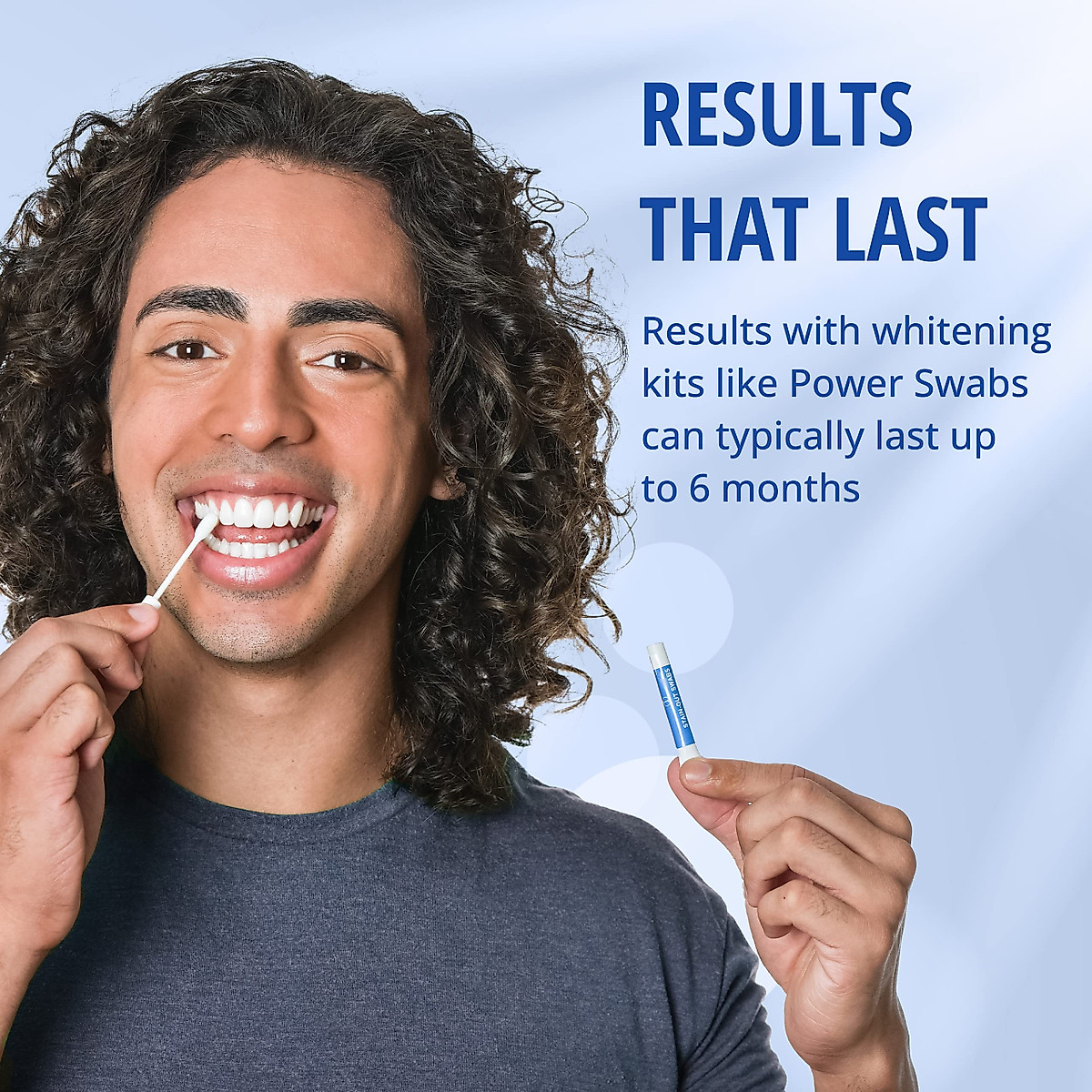 Power Swabs - 7 Day Professional Teeth Whitening Kit - for at Home Use - Easy 5 Minute Teeth Whitening - Dentist Formulated Teeth Whitening Swabs to Remove Stains