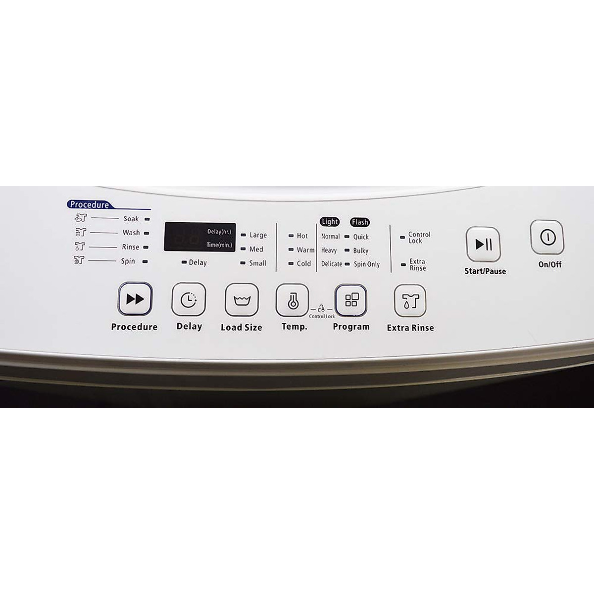 Panda 1.70 cu.ft Portable Washing Machine, High-End Fully Automatic Compact Washer, 11lbs Capacity, Folding Window, White