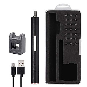 COLFULINE Precision Cordless Screwdriver Set Rechargeable Mini Electric Screwdriver with Magnetic Mat & 21 Bits Repair Tool Kits T5/T6/T8/T9, P5/P6 for iPhone/Watch/Camera