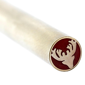 Mosaic Pin - (0.312 (5/16) Inch Diameter) - (Buck) - (MP-1027BB-312) - (Brass Outer)(Brass Inner) - Decorative Knife Handle Pins and Rods for Fixed Blade Knives