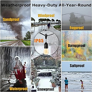 Meidaoduo Outdoor String Lights LED 100FT Heavy-Duty Patio Lights String with 32 Dimmable Shatterproof Plastic Bulbs for Gazebo Pergola Bistro Lights Linkable