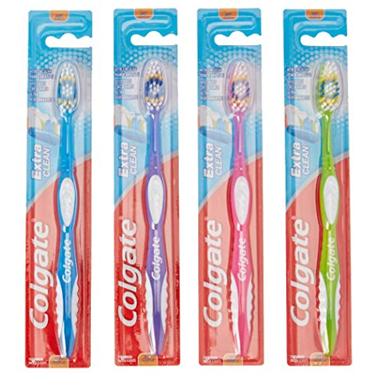 Colgate Extra Clean Full Head Toothbrush, Soft, Assorted Colors (Pack of 12)