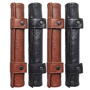 Scroll Dice Tray DIce mat Holder Storage Pouch Rolling Mat DND D and D Dungeons & Dragons Game Dice with Zippered Holds up to 14 Metal Plastic Polyhedral Dice Accessories (Black)