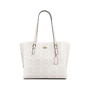 Coach Women's Mollie Tote in Signature Canvas (Chalk - Glacierwhite)