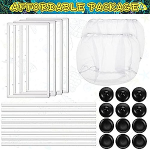 2 Pieces Fish Tank Breeder Net Big Breeding Fish Netting Fish Hatchery Breeder Box Separation Net Plastic Frame Breeder Box Fry Hatchery Incubator Mesh Fish Breeding Box with Suction Cup for Aquarium