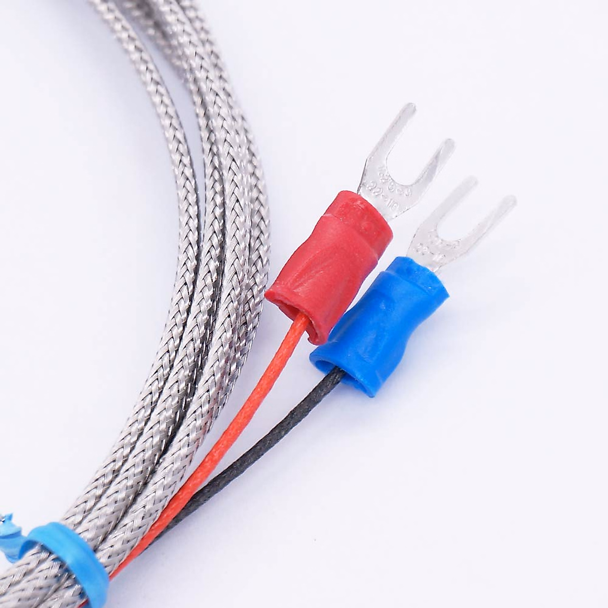 Twidec/2Pcs 1/4" Screw Probe Temperature Sensor K Type Thermocouple 2 Meters Cable Temperature Range: 0-600°C LT-104