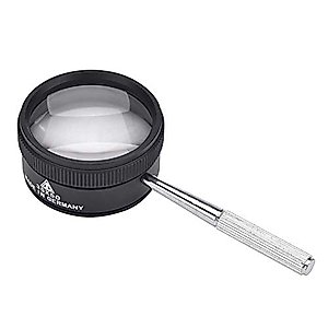 35X Handheld Magnifying Glass, High Clarity Reading Magnifier Portable Loupe for Macular Degeneration, Seniors Reading, Soldering, Inspection, Coins, Jewelry, Exploring （Diameter:50mm/1.97"）